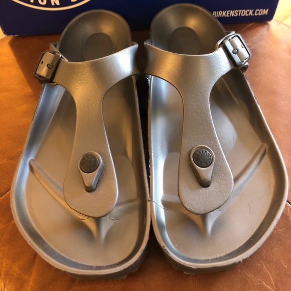 Birkenstock | Shoes | Copy Birkenstock Gizeh Eva Sandals Silver | Poshmark